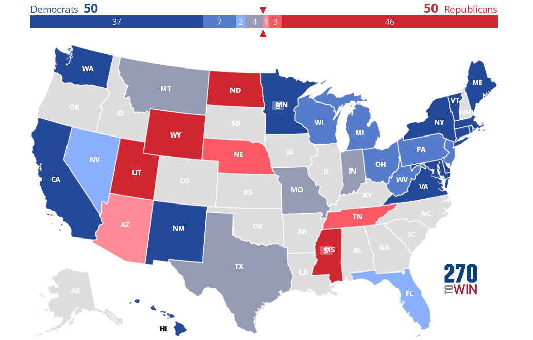2018 Senate Election Interactive Map - 270toWin 2018 Senate Election Interactive Map - 270toWin