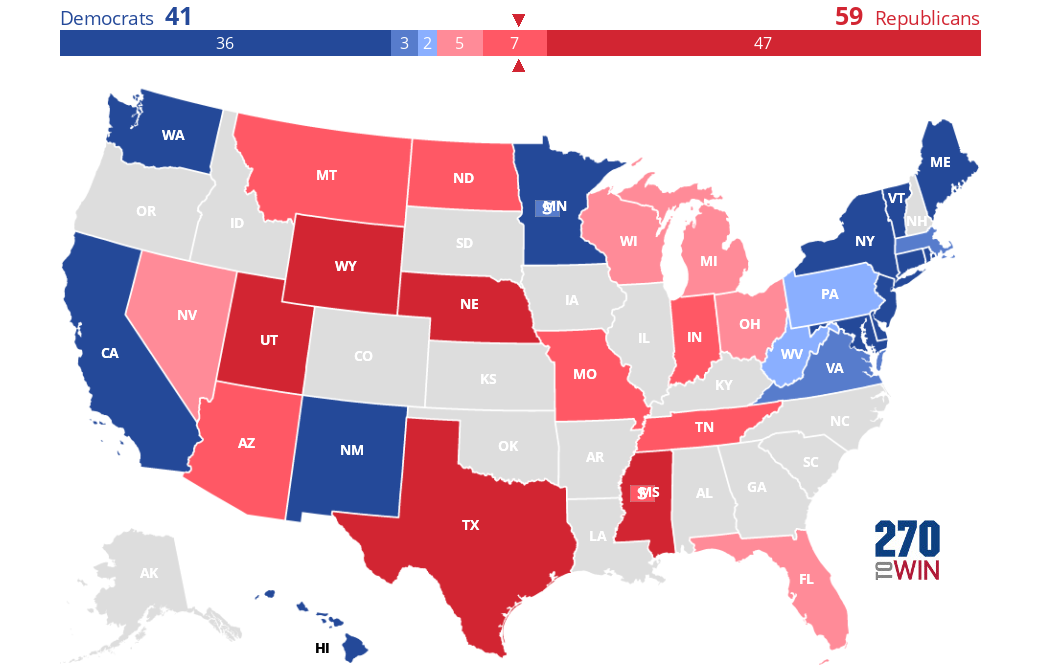 2018 Senate Election Interactive Map - 270toWin 2018 Senate Election Interactive Map - 270toWin