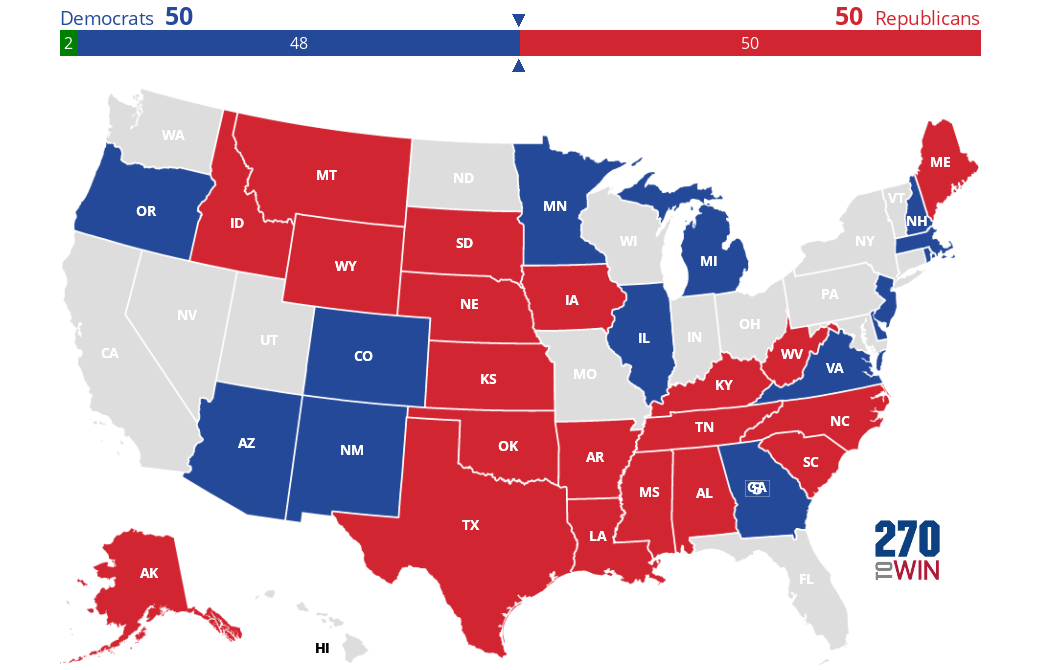 2020 Senate Election Results 270towin